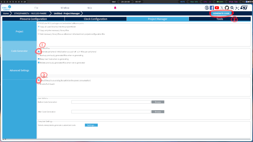 プロジェクトを作ってみよう その1 | ロボット制御入門 | 制御講習 | メカトロニクス研究部会